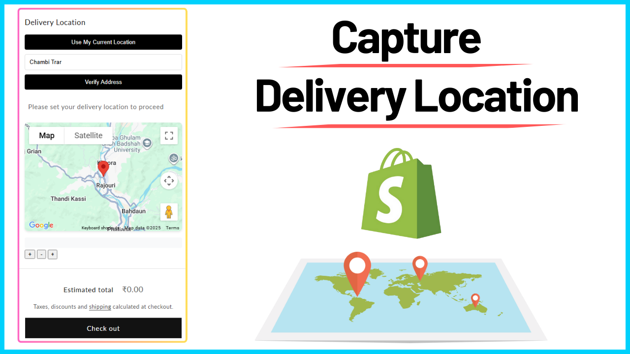 How to Capture Delivery Location with a Map in Shopify store ...
